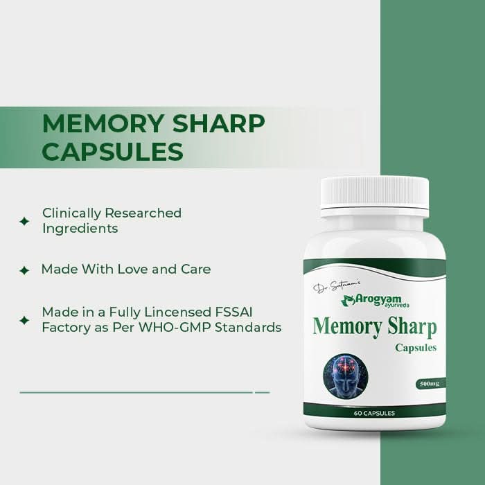 Memory Sharp Capsules, 60 Capsules – arogyamayurveda