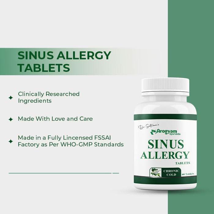 Sinus Tablets for Allergies, 60 Tablets x2 Units – arogyamayurveda
