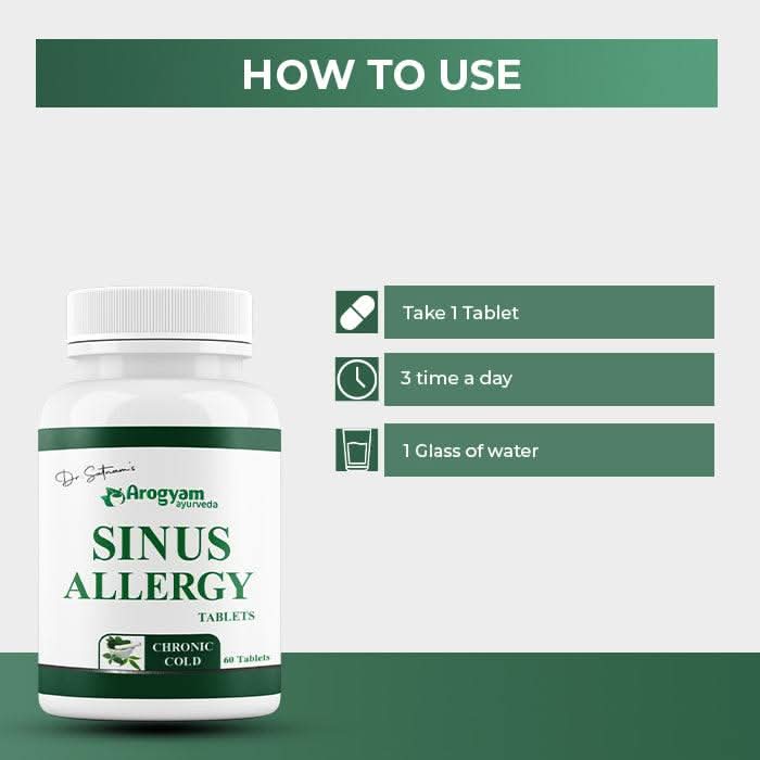 Sinus Tablets for Allergies, 60 Tablets x2 Units – arogyamayurveda
