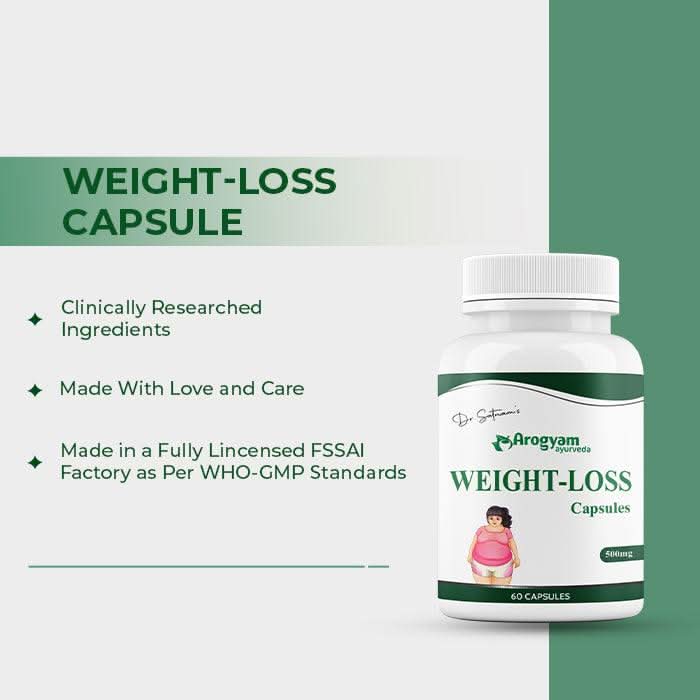 Weight Loss Capsules, 60 Capsules – arogyamayurveda