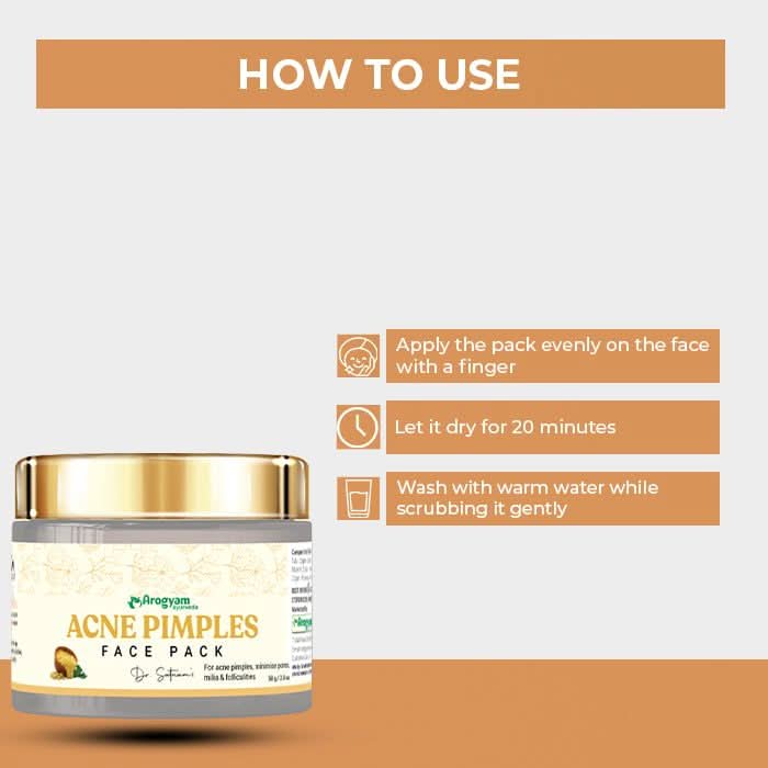 Acne-Pimples Face Packs by Arogyam, 50g – arogyamayurveda