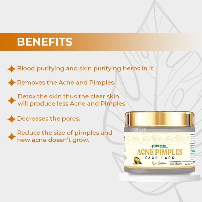 Acne-Pimples Face Packs by Arogyam, 50g – arogyamayurveda